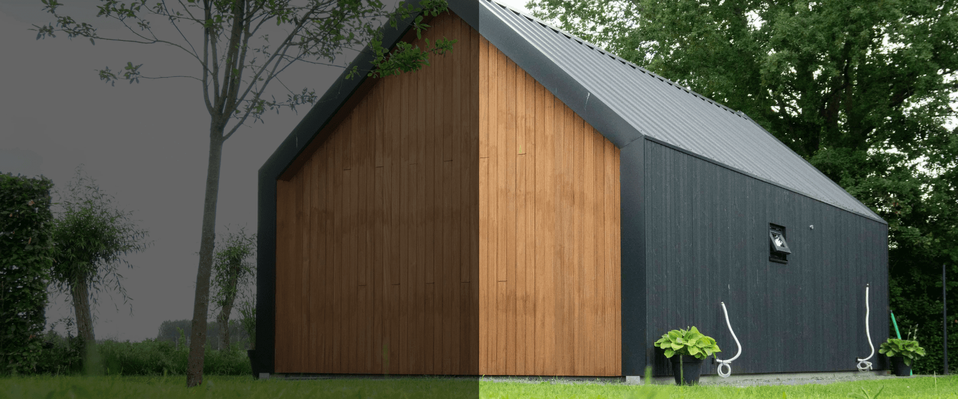 EXTRION Board: Strakke Gevels met Thermisch Gemodificeerd Hout